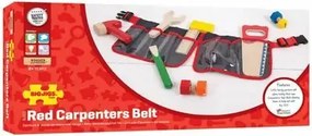 Bigjigs Toys Dřevěné nářadí na červeném opasku / od 3 let