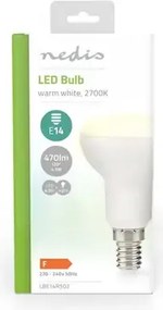 Nedis LED žárovka E14 / R50 / 4.9 W / 470 lm / 2700 K / Teplá bílá / J