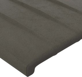 Čelo postele typu ušák tmavě šedé 83x16x118/128 cm samet 3119849