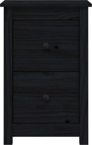 vidaXL Noční stolek 40 x 35 x 61,5 cm masivní borové dřevo [820954] Barva: Černá