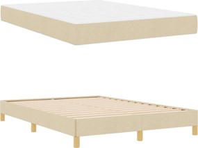 Postel s boxspringem s matrací Krémová 160 x 200 cm textil 3398582