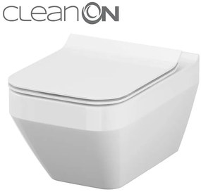 Cersanit Crea WC mísa závěsná hranatá se sedátkem CleanOn, bílá, S701-213