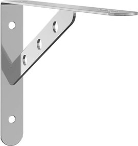 Policové držáky 4 ks 23,5x2,5x15,5 cm stříbrné nerezová ocel 30298