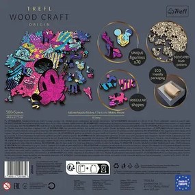 Trefl Wood Craft Origin - Puzzle - Mickey Mouse / 505 dílků / 44.6 x 3