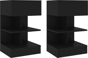 vidaXL Noční stolky 2 ks 40 x 35 x 65 cm [816042] Barva: Černá