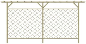 Zahradní mřížkovaný plot s pergolou dřevo - Default Title