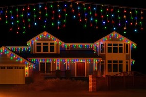 Vánoční světýlka LED záclona FLASH multicolor 500 LED