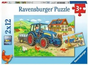 Ravensburger Staveniště a dvůr / 2x12 dílků / od 3 let