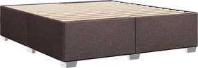 Rám postele bez matrace tmavě hnědý 200 x 200 cm textil 3284502