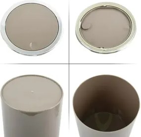 MSV KAMAKA výklopný odpadkový koš 6 L šedohnědý / plast