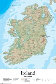 Postershop Plakát - Ireland Map