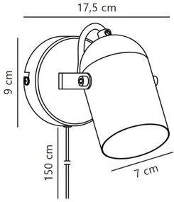 Nordlux - Nástěnné bodové svítidlo LOTUS 1xE14/40W/230V