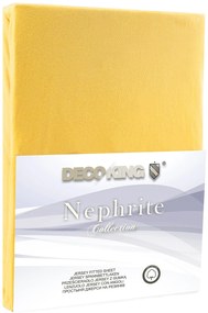Decoking Bavlněné prostěradlo elastické, 160-180 x 200 cm, Nephrite Barva: Žlutá