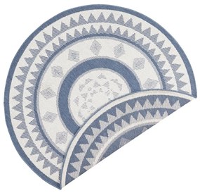 NORTHRUGS - Hanse Home koberce Kusový koberec Twin Supreme 103414 Jamaica blue creme kruh – na ven i na doma - 200x200 (průměr) kruh cm