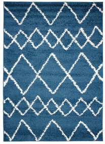 Kusový koberec shaggy Prata modrý 200x290cm