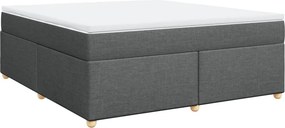 Box spring postel s matrací tmavě šedá 180x200 cm textil 3285395
