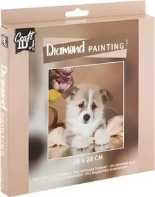 GRAFIX Diamantové malování Roztomilé štěně / 20x20 cm