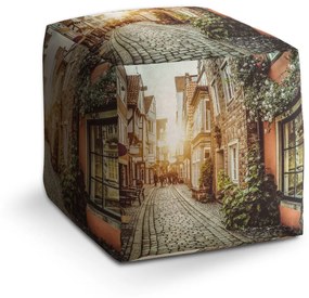 Sablio Taburet Cube Městská ulička: 40x40x40 cm