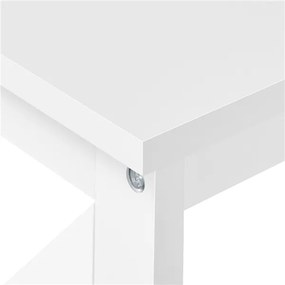 Odkládací stolek Yaheetech – bílá, 106 cm (délka) × 35 cm (šířka) × 80 cm (výška) (255329262730)