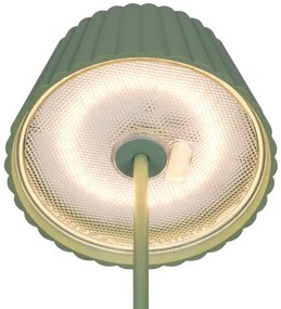 TRIO Reality R47706149 SUAREZ venkovní stojací lampa SMD LED V1230mm 1,5W/200lm 3000K IP44 pistáciová, nabíjecí baterie, USB-C port, ON/OFF