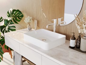 Gamma Frezja, obdélníkové umyvadlo na desku 515x380x100 mm, bílá lesklá, GMA-UC-FREZJAP