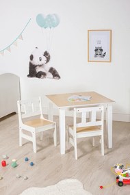 Ourbaby dětský stůl se židlemi Natural 4989