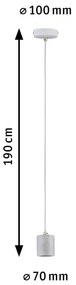 Paulmann 79750 - 1xE27/20W Lustr na lanku NORDIN 230V
