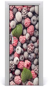 Fototapeta na dveře samolepící mražené ovoce 85x205 cm