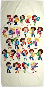 Sablio Ručník Abeceda - 50x100 cm