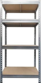 Kovový regál BULLRACK RIVET PRO 200x150x45 DTD dřevotříska 4 úrovně pozinkovaná
