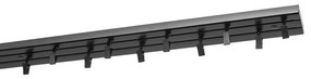 Kolejnicová garnýže dvouřadá PVC černá - komplet Délka m: 3,0