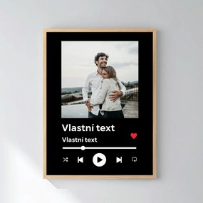 Personalizovaný magický fotoobraz v rámu - 30x40 - hudební přehrávač