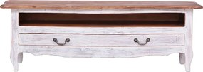TV stolek 120 x 30 x 40 cm bílý masivní recyklované dřevo 283902