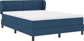 Postel s boxspringem s čelo Modrá 140 x 200 cm textil 3340030