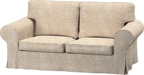 Potah na pohovku IKEA Ektorp 2-místná rozkládací NOVÝ MODEL 2012 barva béžová látka pletený vzor, vzorované