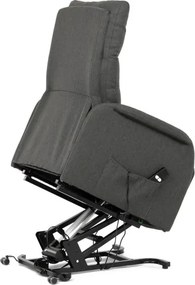 Polohovací křeslo šedé, elektrické TV-5482 GREY2