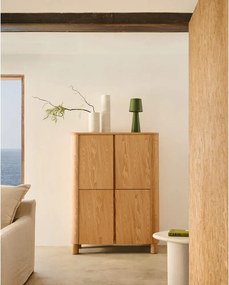 Skříňka v dekoru jasanu v přírodní barvě 100x134x40 cm Salaya – Kave Home