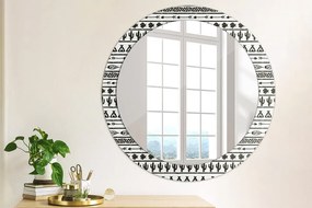 Kulaté dekorativní zrcadlo Boho minimalista fi 80 cm