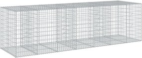 Gabionový koš s víkem 350 x 100 x 100 cm pozinkované železo 3295195