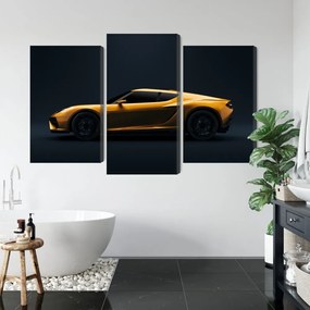 Vícedílný obraz Žluté 3D Sportovní Auto Nedostatek Nedostatek Plátno Canvas 120x80