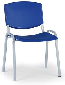 Konferenční židle Design - šedé nohy, modrá