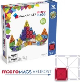 MAGNA-TILES® Magnetická stavebnice microMAGS / 70 dílků / od 3 let