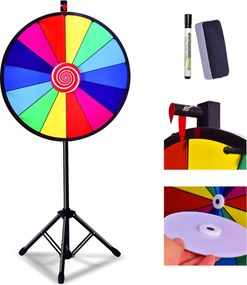 Costway Φ 60 cm Hračka Wheel of Fortune Barevné kolo Hry pro loterijní hry