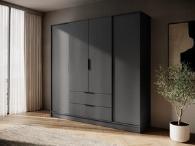 Piaski Šatní skříň KELLY 4D Barva: Černý grafit