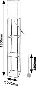 Rabalux Černá stojací lampa Bronn s bílým stínidlem pro žárovku E27 74191
