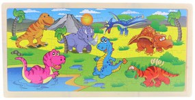 Dřevěné puzzle dino 96 dílků