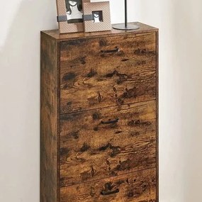 VASAGLE Vyklápěcí botník 60x24x120cm hnědý