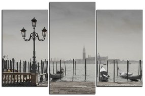 Obraz na plátně - Velký kanál a gondoly v Benátkách 1114QC (90x60 cm)