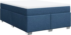 Box spring postel s matrací modrá 160x200 cm textil 3285150