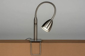 Stolní designová lampa s klipem Nicolette Silver